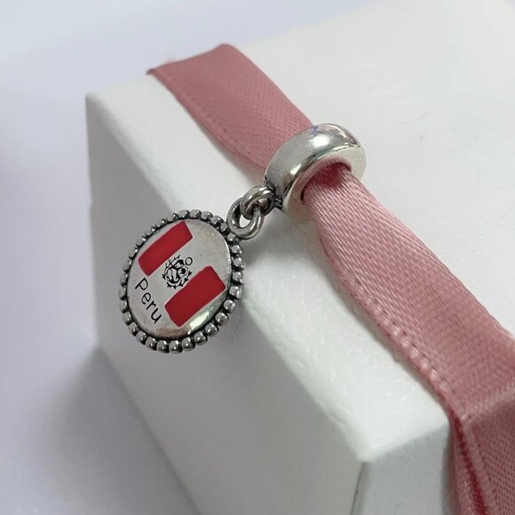Pandora | Jewelry | Pandora Peru Flag Pendant Charm Bracelet | Poshmark